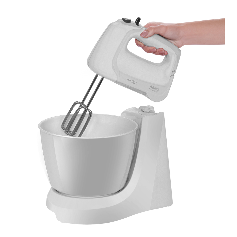 BATIDORA MINI CHEF ARNO H10 C/ 2 BOWL BLANCO 400W